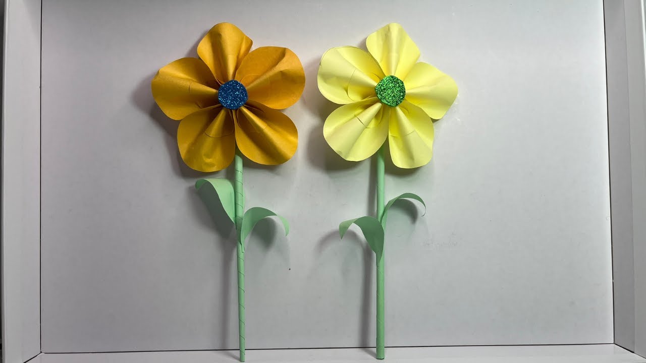 DIY Paper flowers: How to make flowers using origami paper. - YouTube