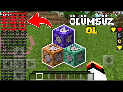 Ölümsüz Olmanın 3 Yolu - Komut Bloğu İle Minecraft PE 1.1