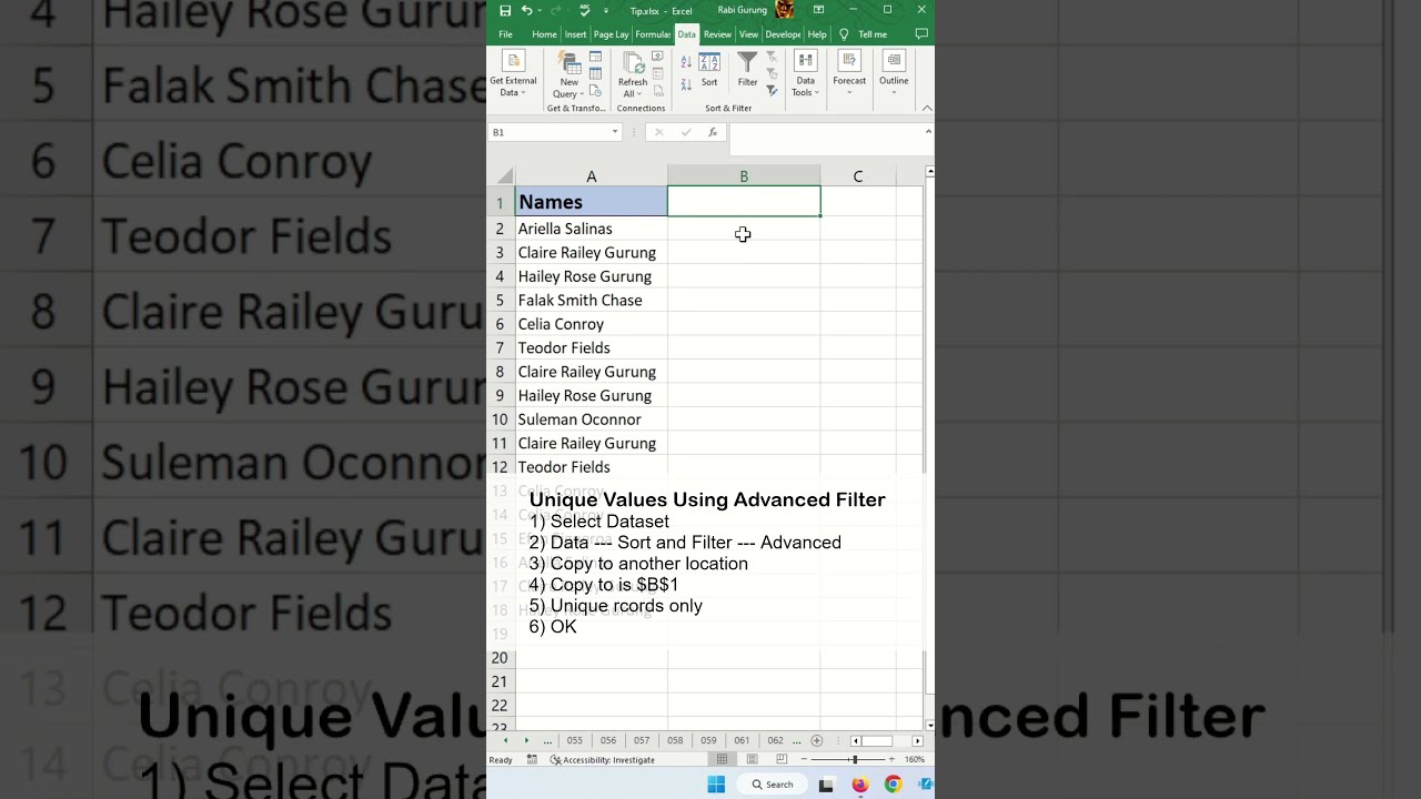 2 Ways To Get Unique Values From A Range In Excel Excel Tips And 2 Ways To Get Unique Values From A Range In Excel Excel Tips And