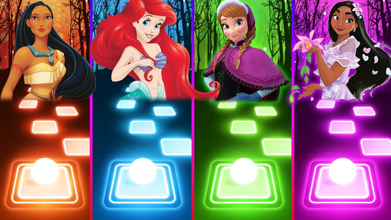 Pocahontas Vs Mermaid Ariel Vs Frozen Anna Vs Encanto Isabela - Tiles ...
