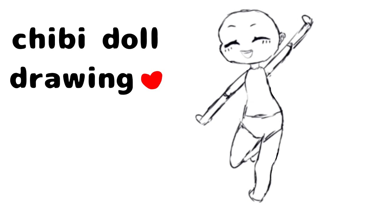 Drawing Easy Chibi Doll No. 2 - YouTube