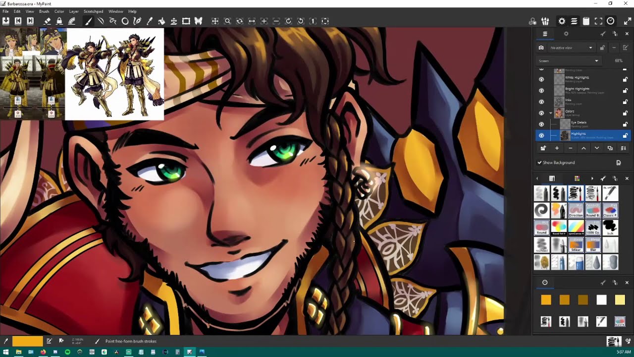 Barbarossa Claude - Fire Emblem: Three Houses Speedpaint - YouTube