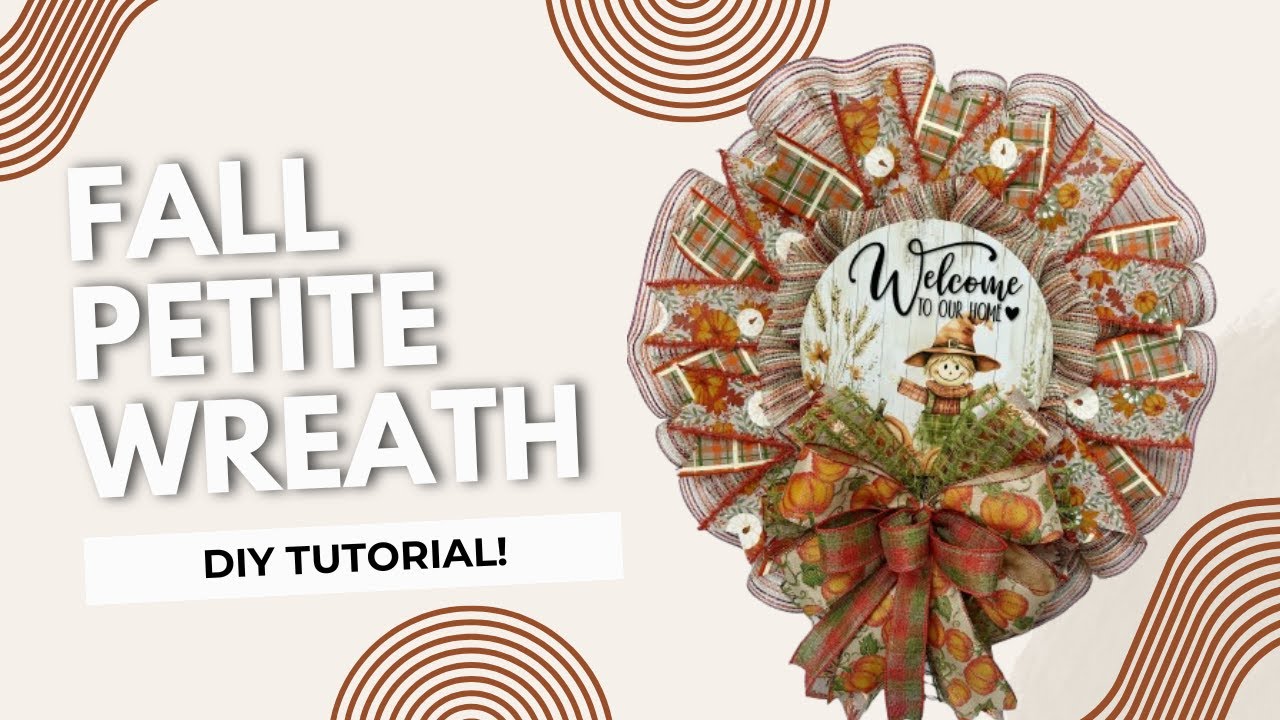 How To Make A Thin Fall Wreath | Fall Petite Wreath Tutorial - YouTube