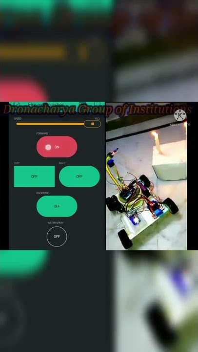 Fire Extinguisher robot using wi-fi NODEMCU and ARDUINO UNO #shorts # ...