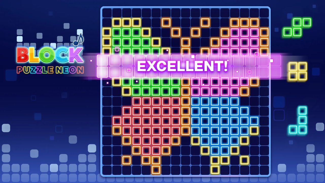 Block Puzzle Neon: Block Music Gameplay Video for Android - YouTube