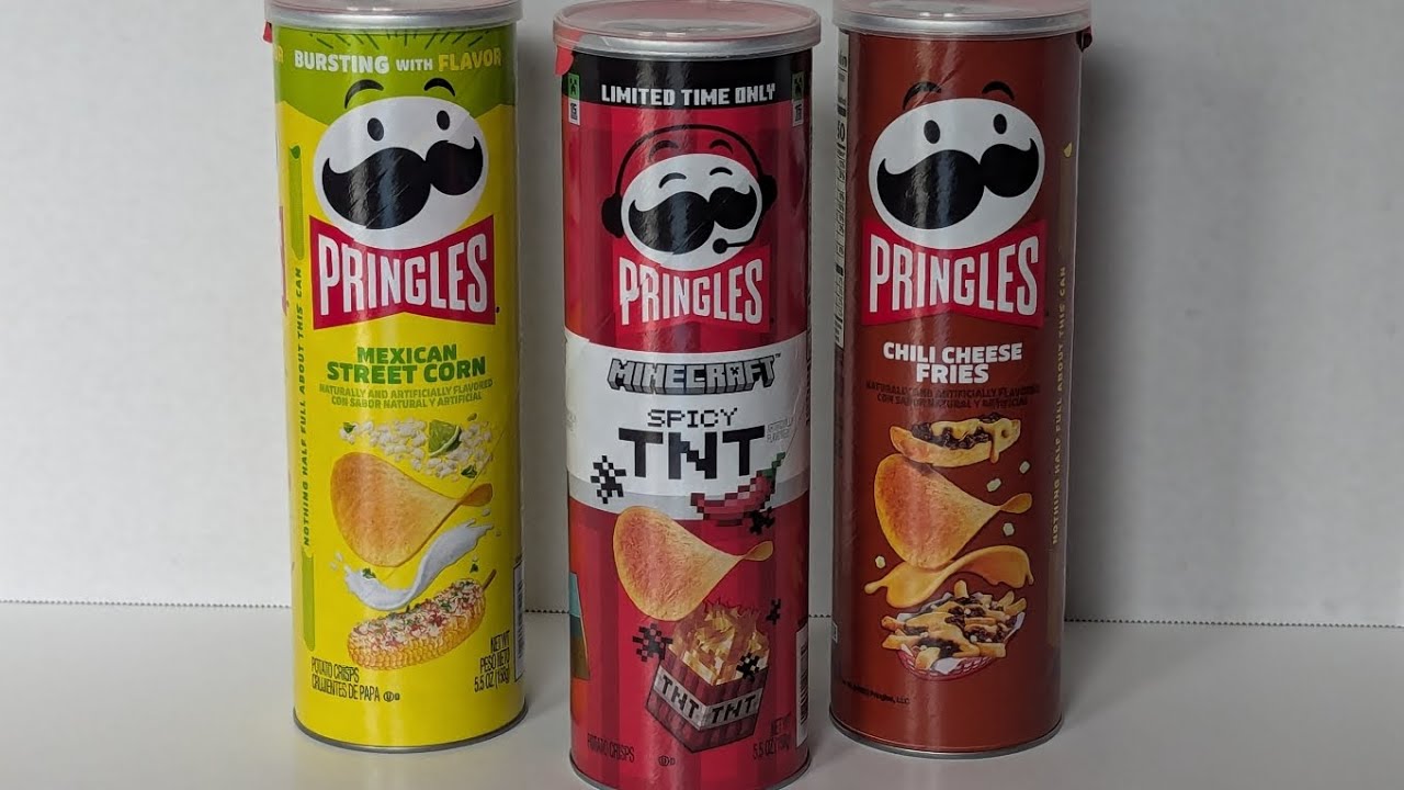 Trying New Flavors Of PRINGLES! MINECRAFT SPICY TNT + Mexican Street ...