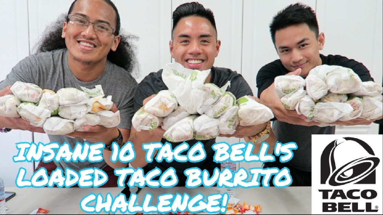 INSANE 10 TACO BELL'S TACO BURRITO CHALLENGE! 5K CALORIES! | MUKBANG ...