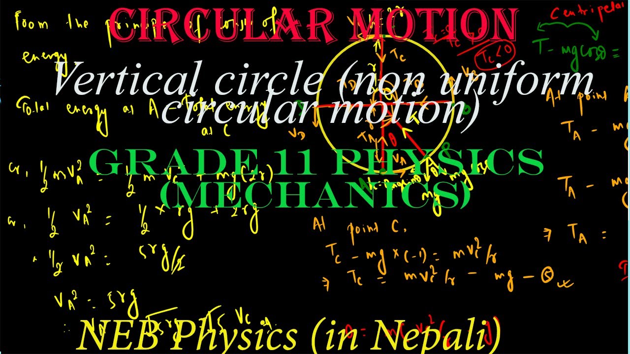 #3 Motion in a vertical circle | Circular motion | Class 11 NEB Physics ...
