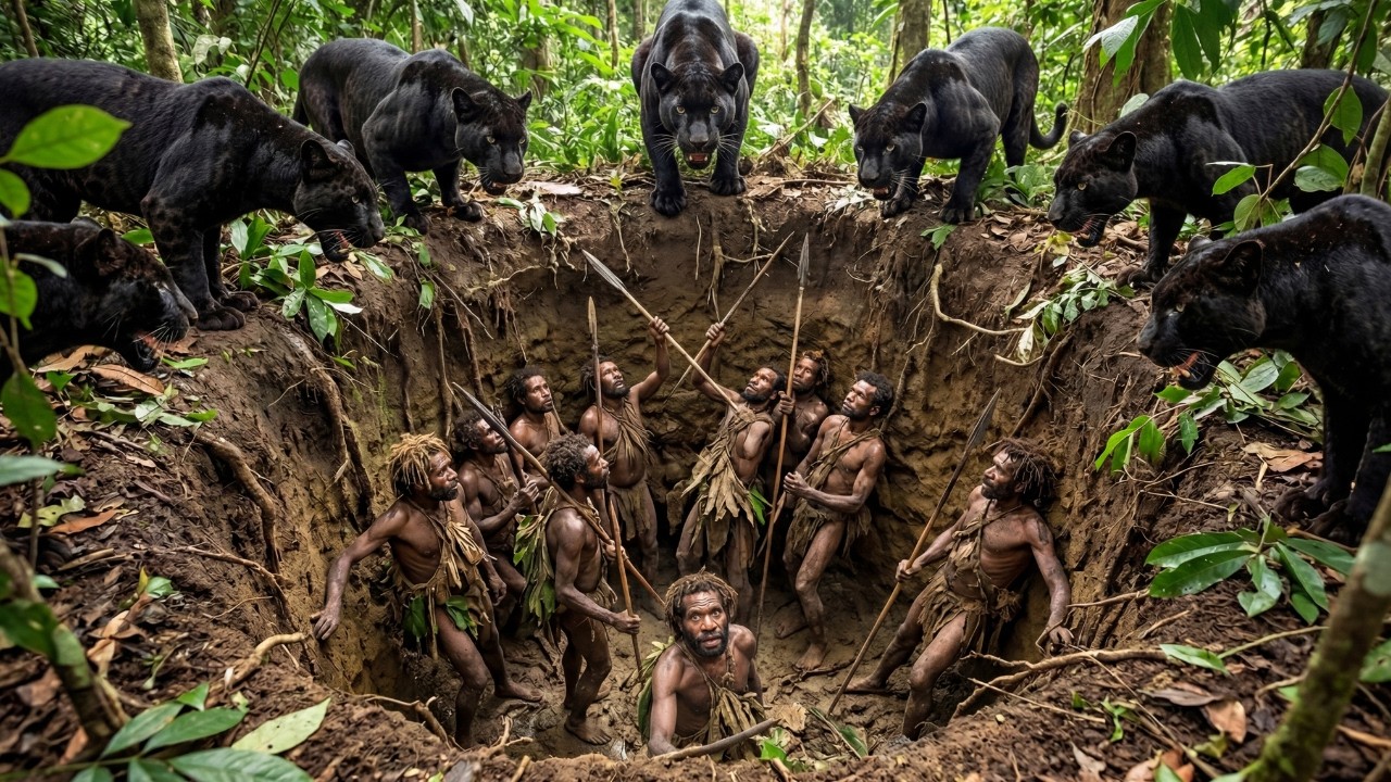 Life of the Korowai Tribe | Hunting a Black Leopard in the Jungle - YouTube
