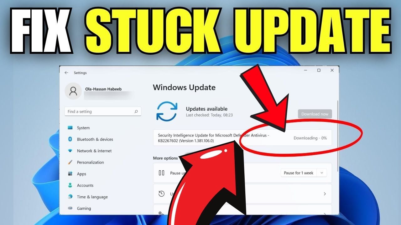 How to FIX Windows Update Stuck on Random Percent [2025] - YouTube