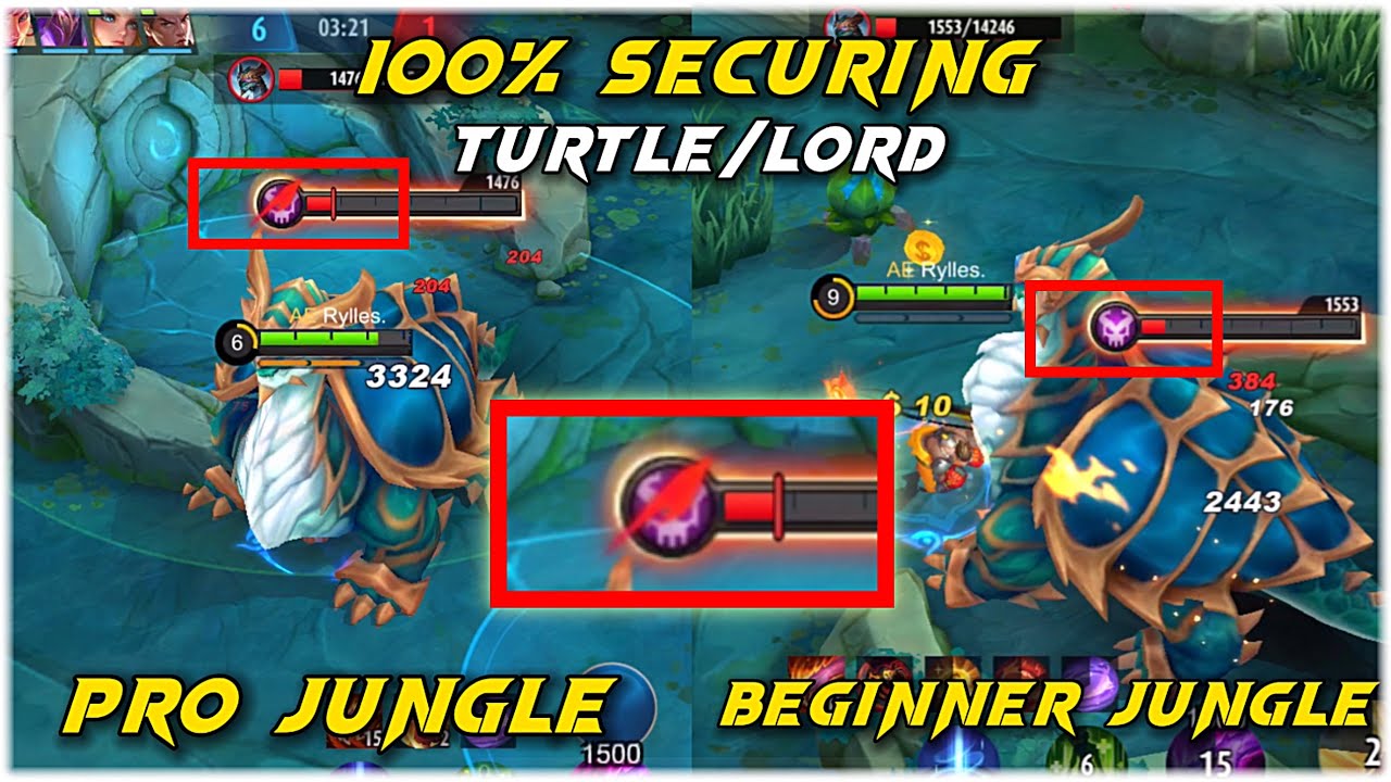100% JUNGLE TIPS & TRICKS SECURING TURTLE OR LORD | MOBILE LEGENDS ...