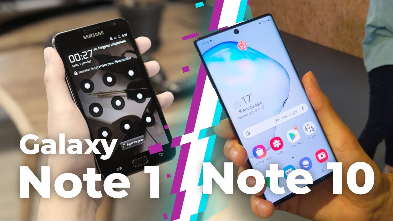 Samsung Galaxy Note 10 vs Note 1 : 8 ans d'évolution ! - YouTube