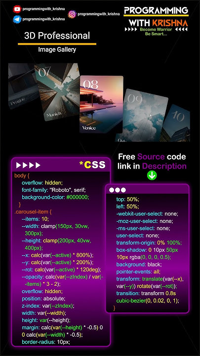 Image Gallery Html Css Js Programmingwithkrishna Html Css