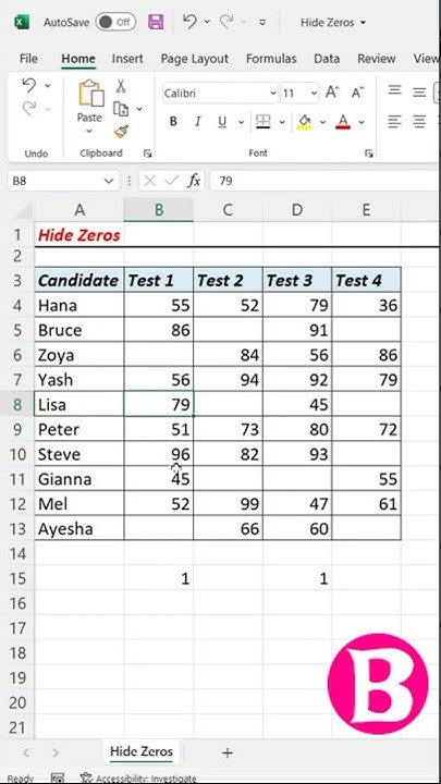 Hide And Display Zero In Ms Excel Brainupp Youtube
