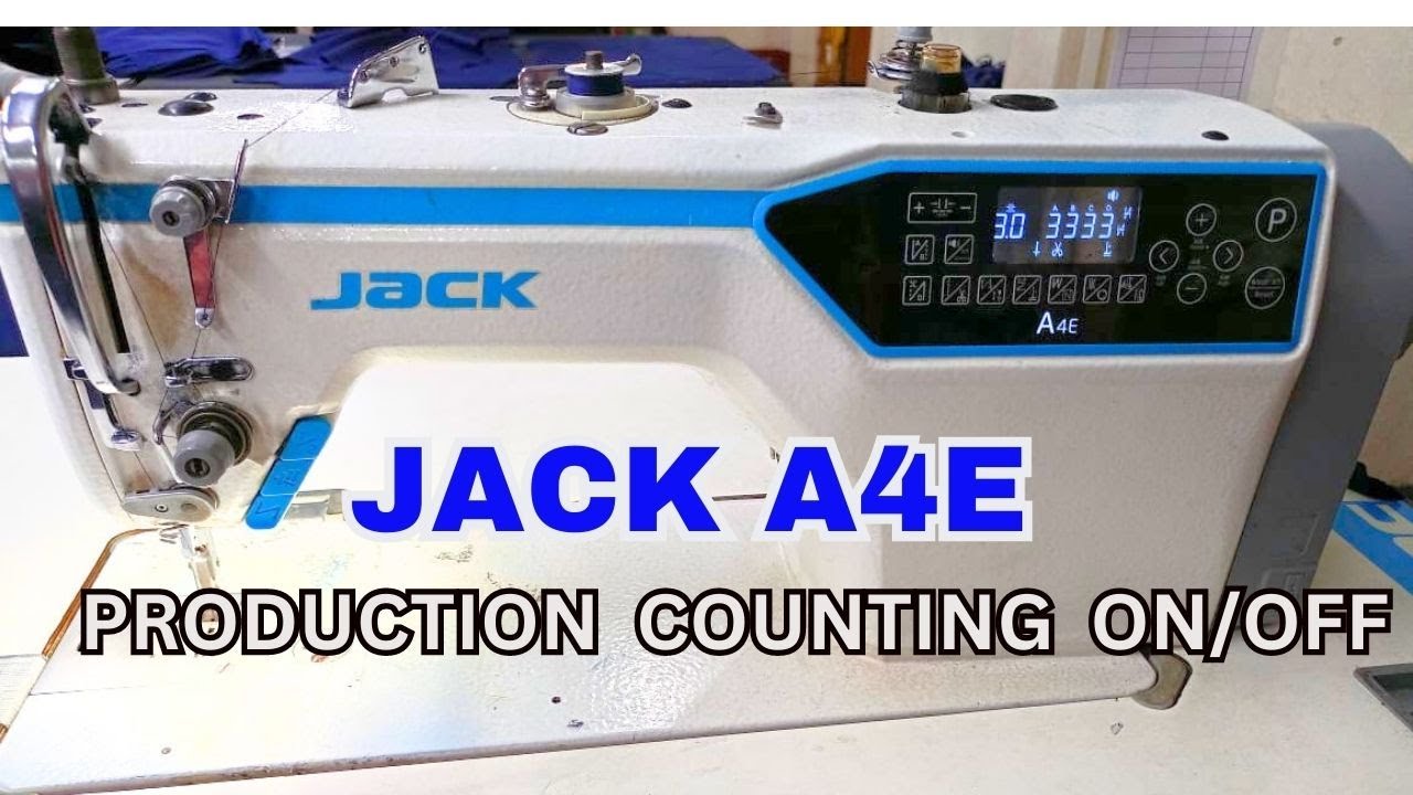 Jack A4E-Q single needle MC production counter settings - YouTube