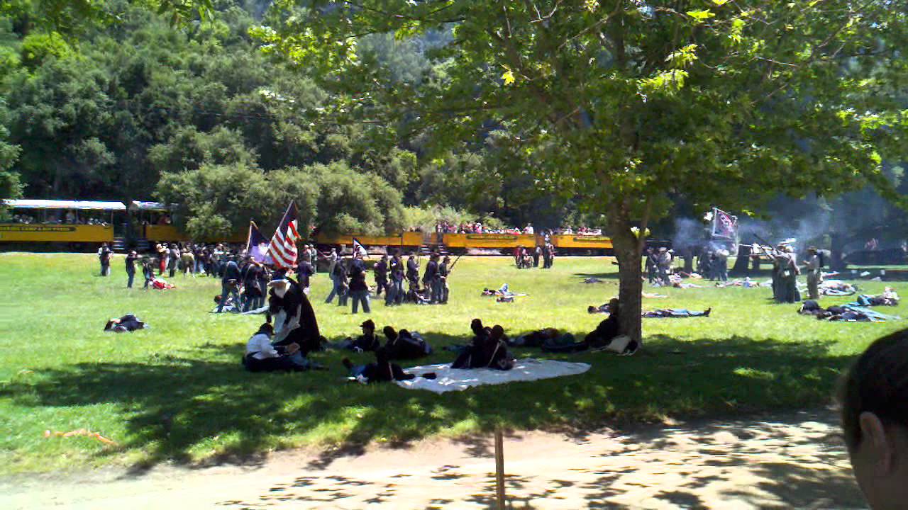 Civil War Reenactment At Roaring Camp Felton Ca - YouTube