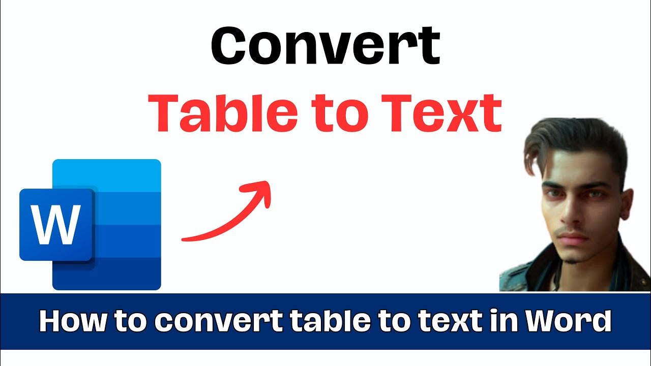 How to convert table to text in Ms Word 2023 - YouTube