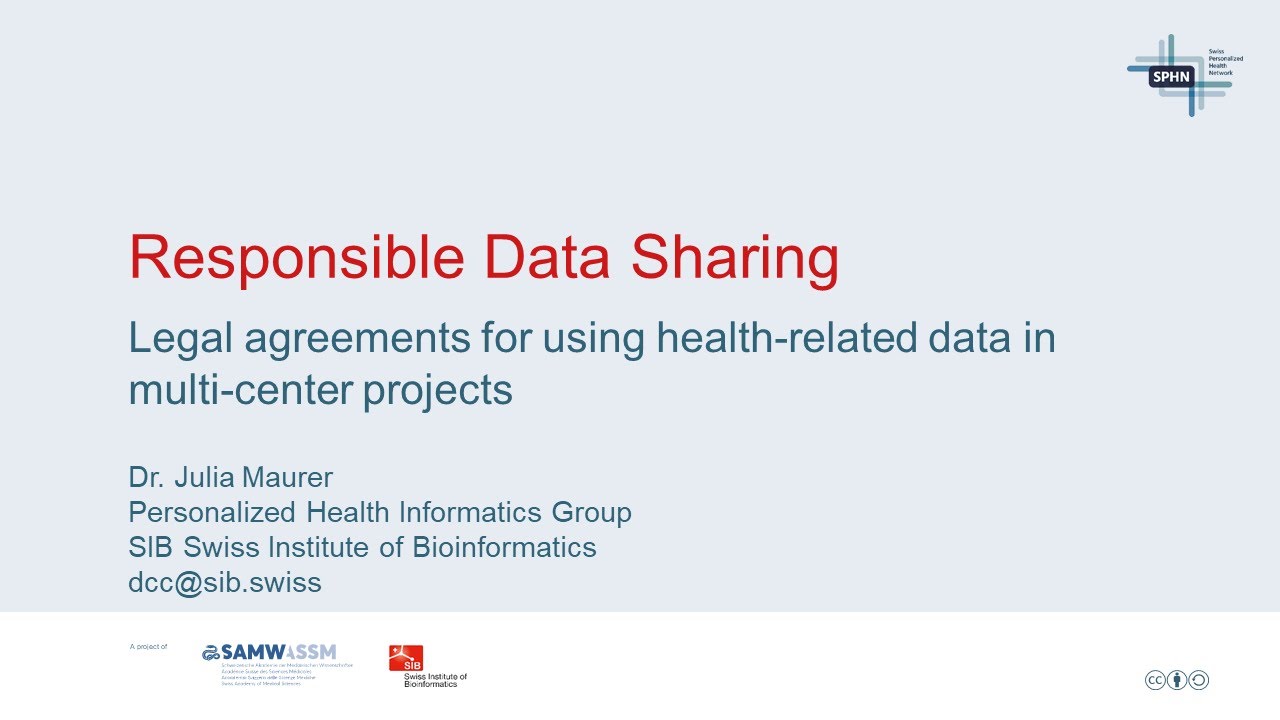 Responsible Data Sharing - Legal agreements for using health-related ...