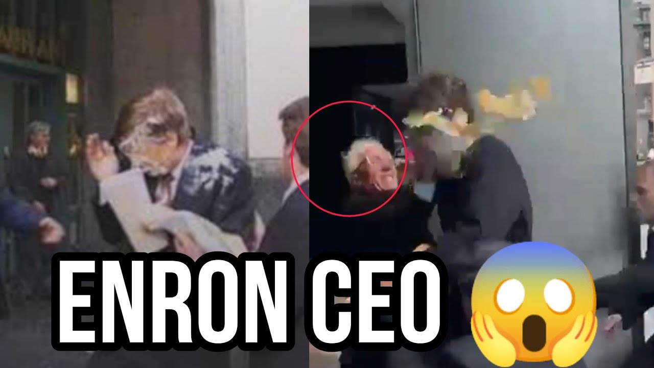 Enron CEO Connor Gaydos Hit with Pie - YouTube