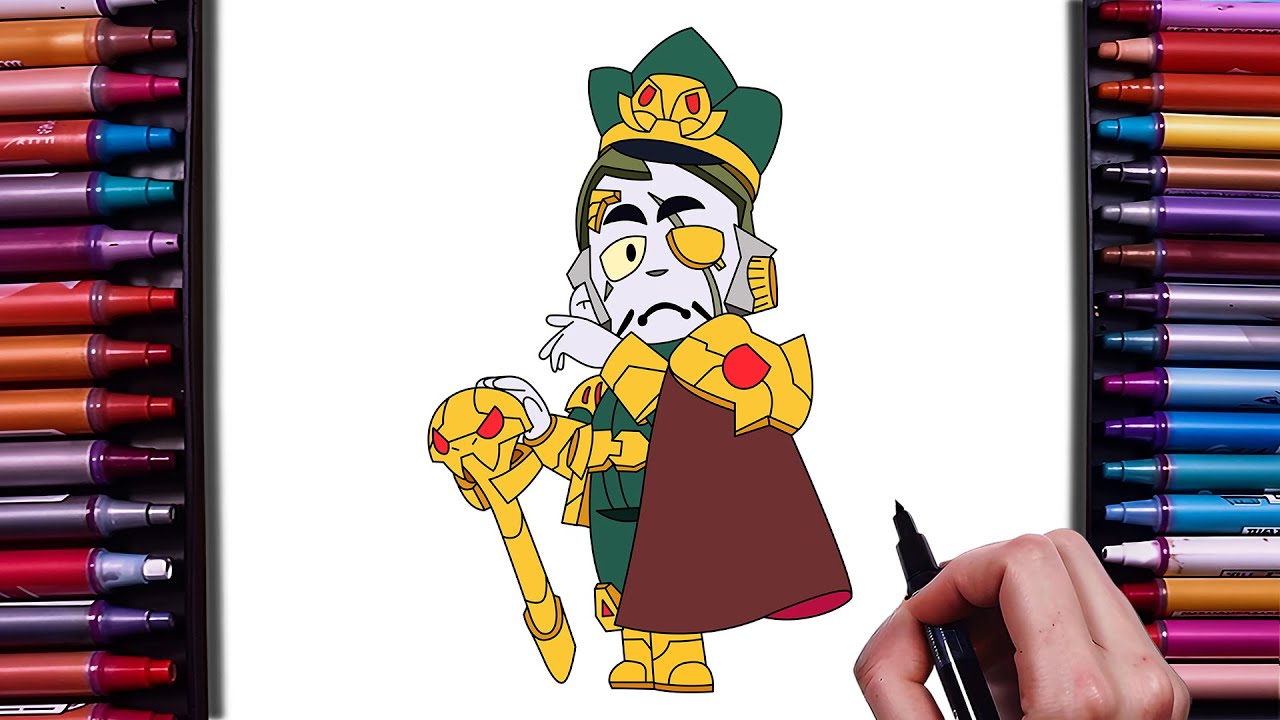 How to Draw Gigantophis Gray From Brawl Stars - YouTube