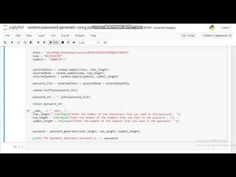 Technohacks-PythonDevelopment-task9 ( Random password generator using python ) - YouTube