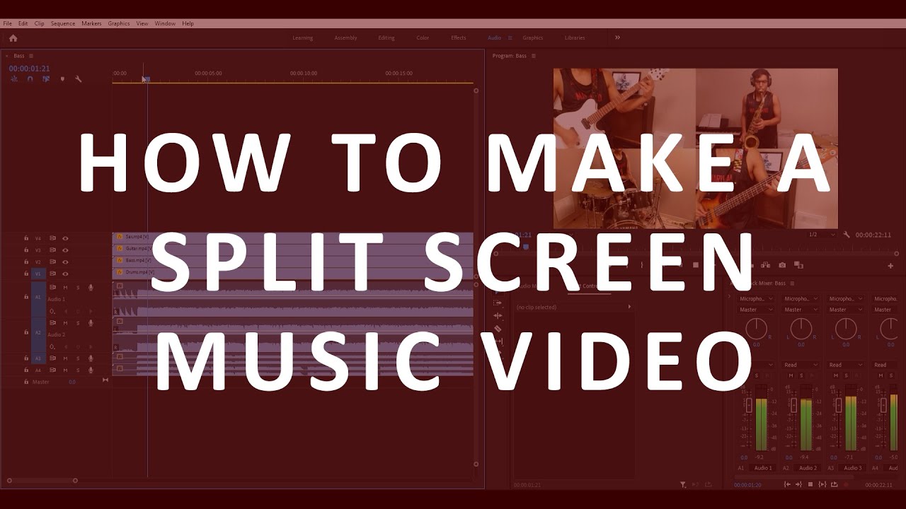 How to Record and Edit a Multi Screen Music Video - YouTube