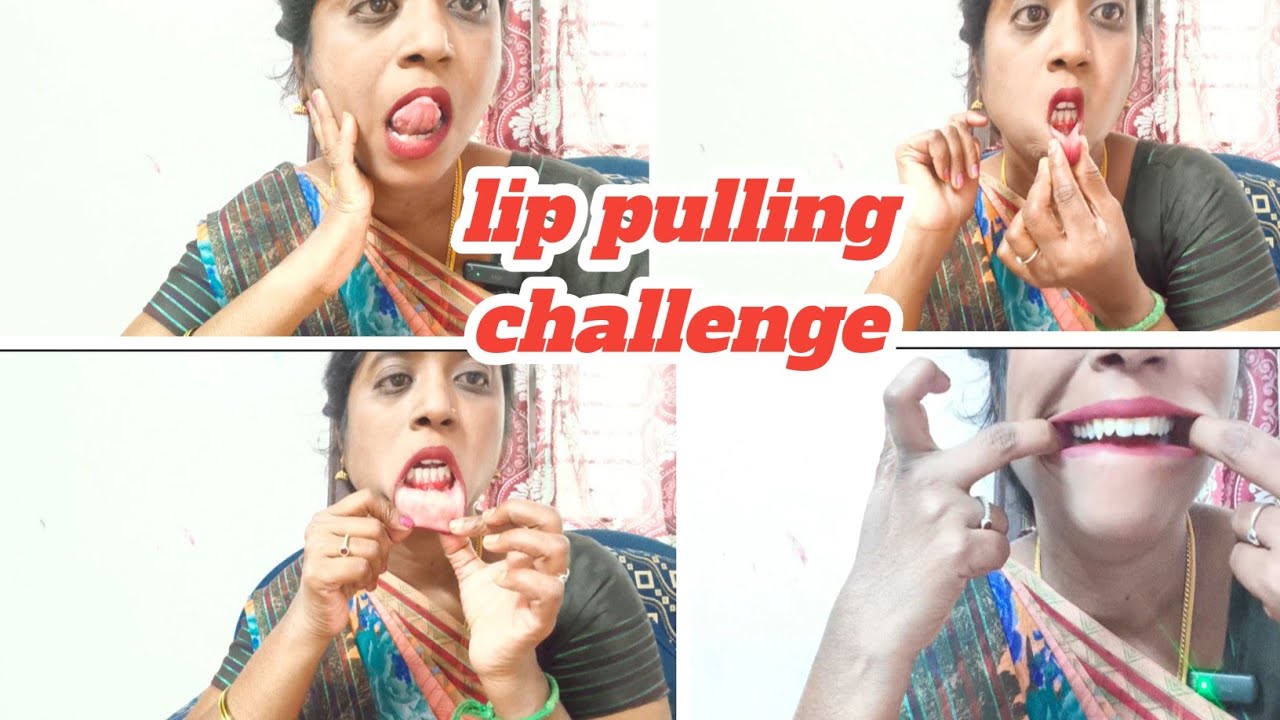 Lip pulling👄 challenge new/ part -4/lip pulling challenge /lip pulling ...