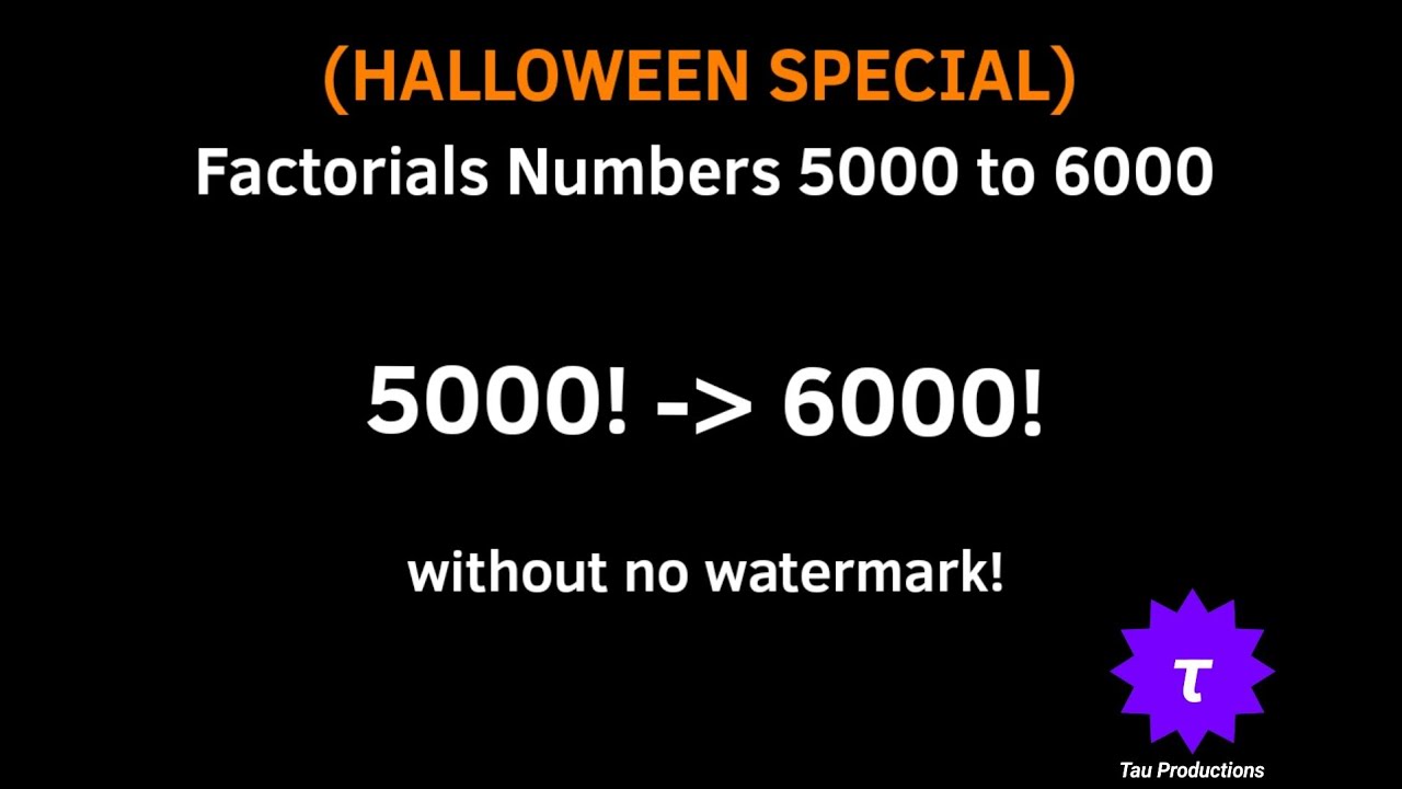 Factorials Numbers 5000 to 6000 (Part 6) @areconetiles2 - YouTube