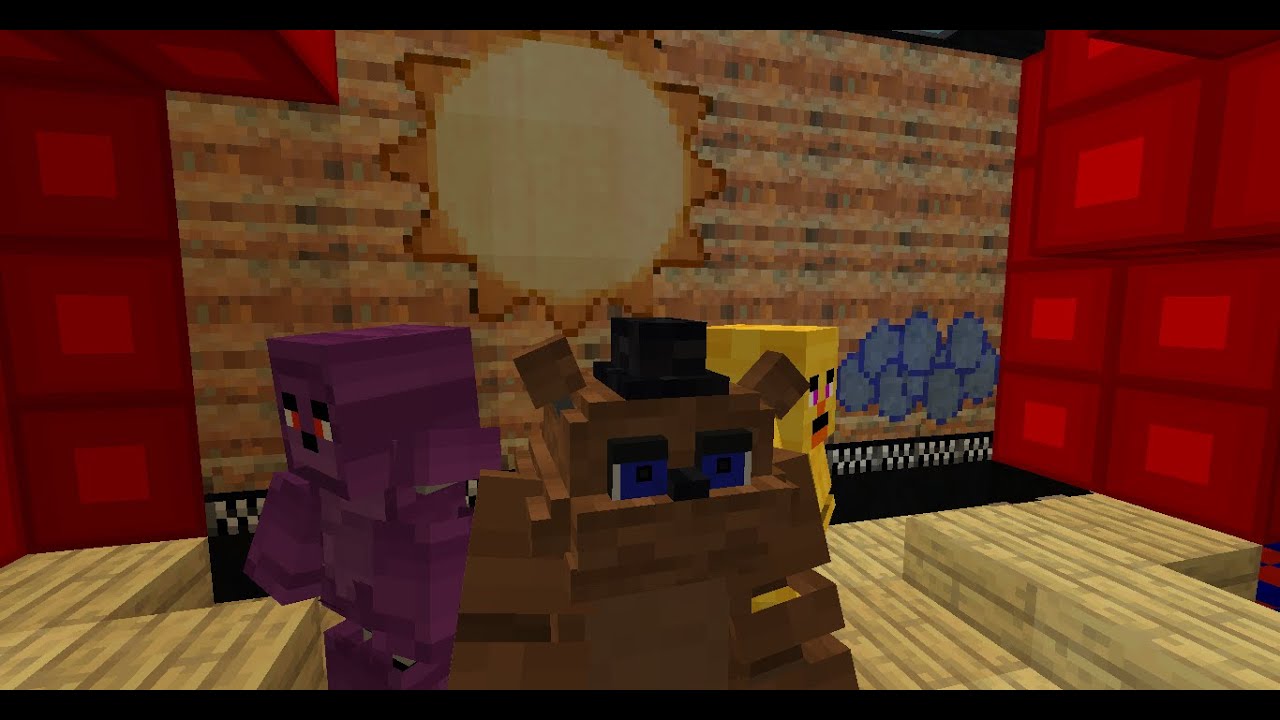 Minecraft FNAF Resource Pack Preview (Freddy Fazbears Pizza Custom Map ...