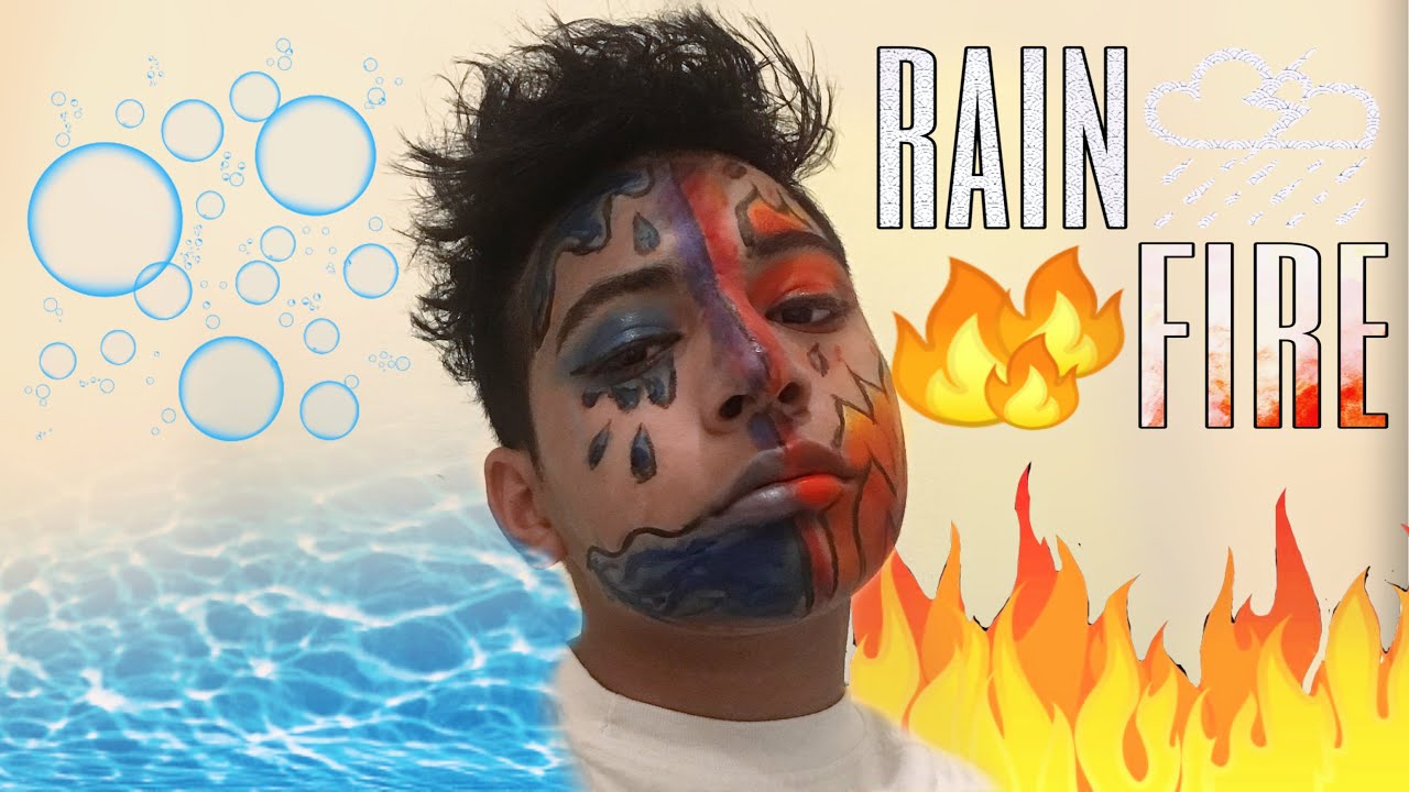 Water and Fire elements makeup - YouTube