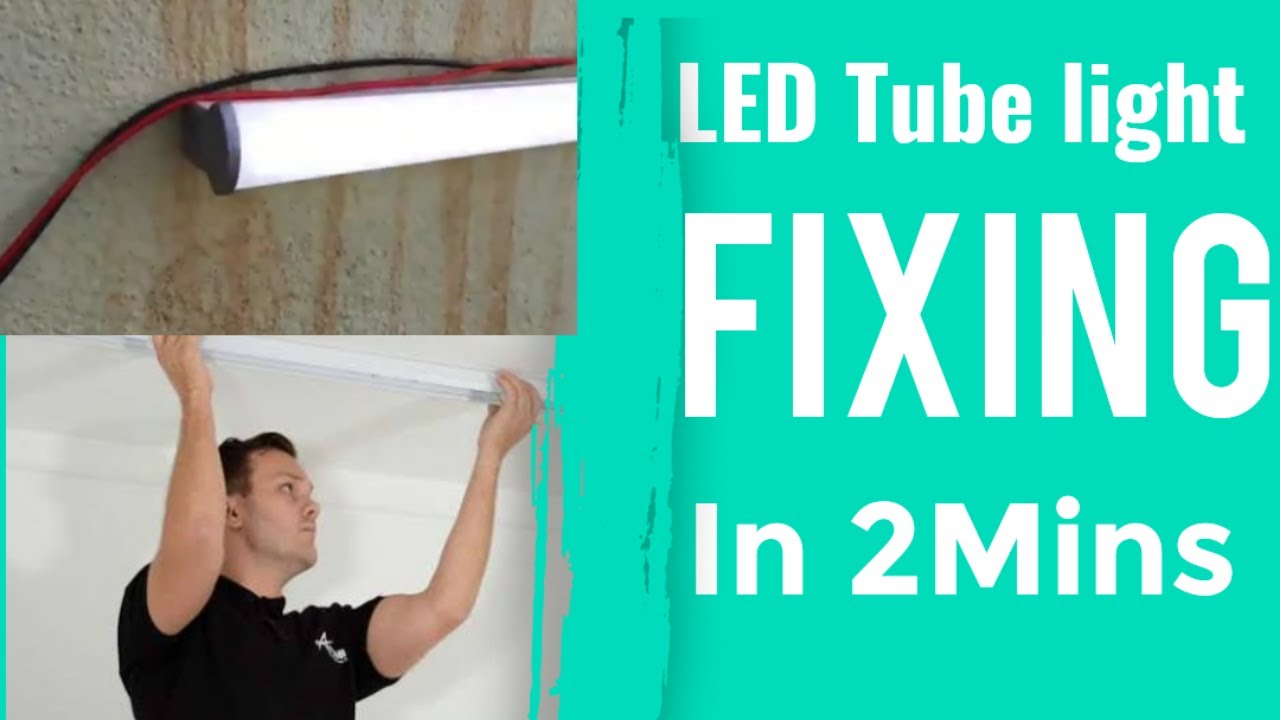 How to fix led Tube light on wall | Installation - YouTube