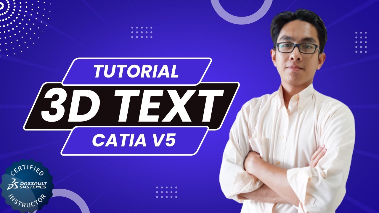 How to convert text to 3D | FREE! | CATIA V5 Beginner Tutorial - YouTube