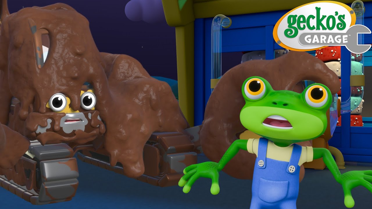 Eric the Excavator Gets Stuck in Mud! | Gecko's Garage 🚚 | Cartoons For ...