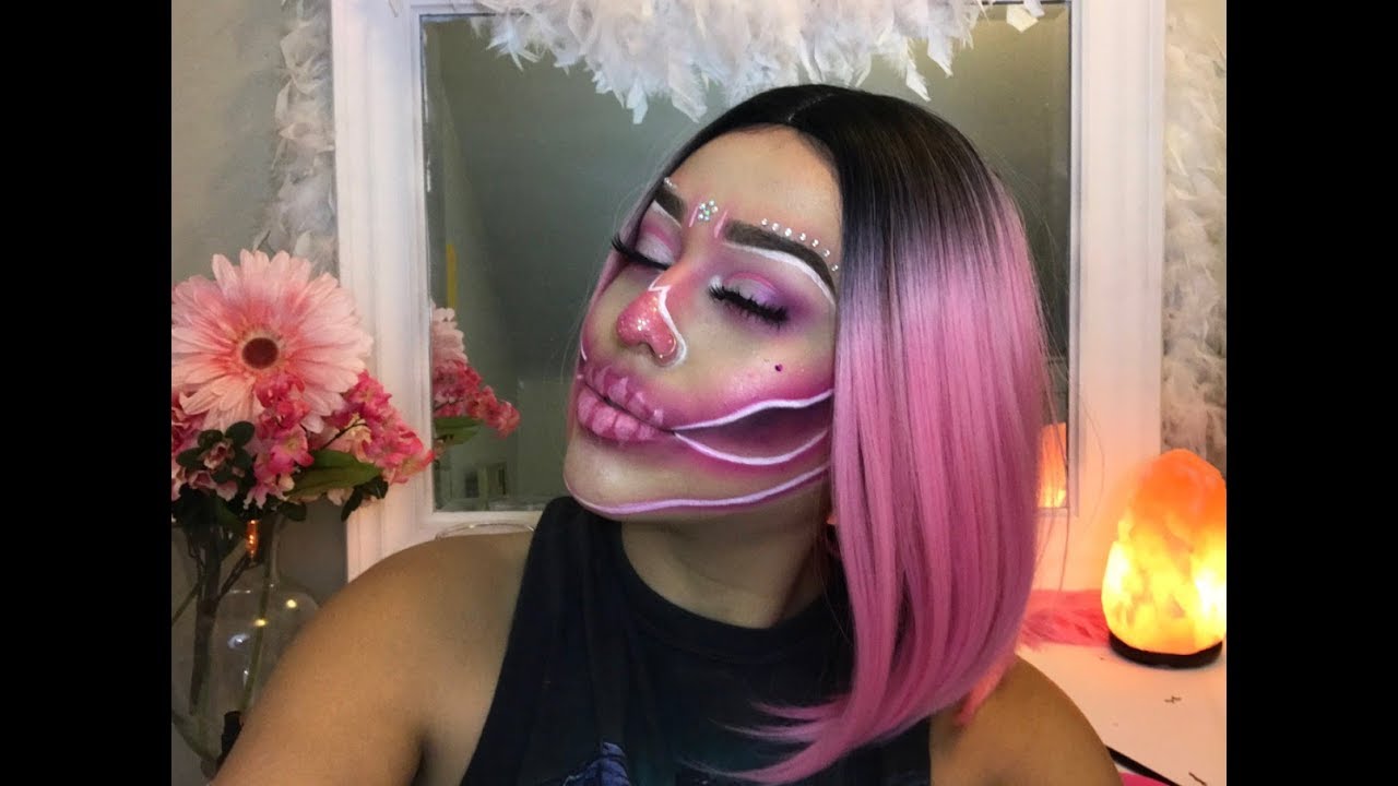 Glam Neon Skull | Makeup With Sel - YouTube