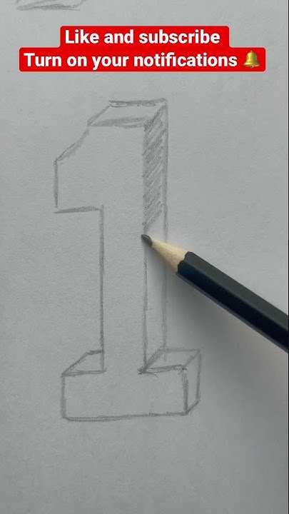How To Draw Numbers In 3D Step By Step | Easy | Shading | #shorts #art ...