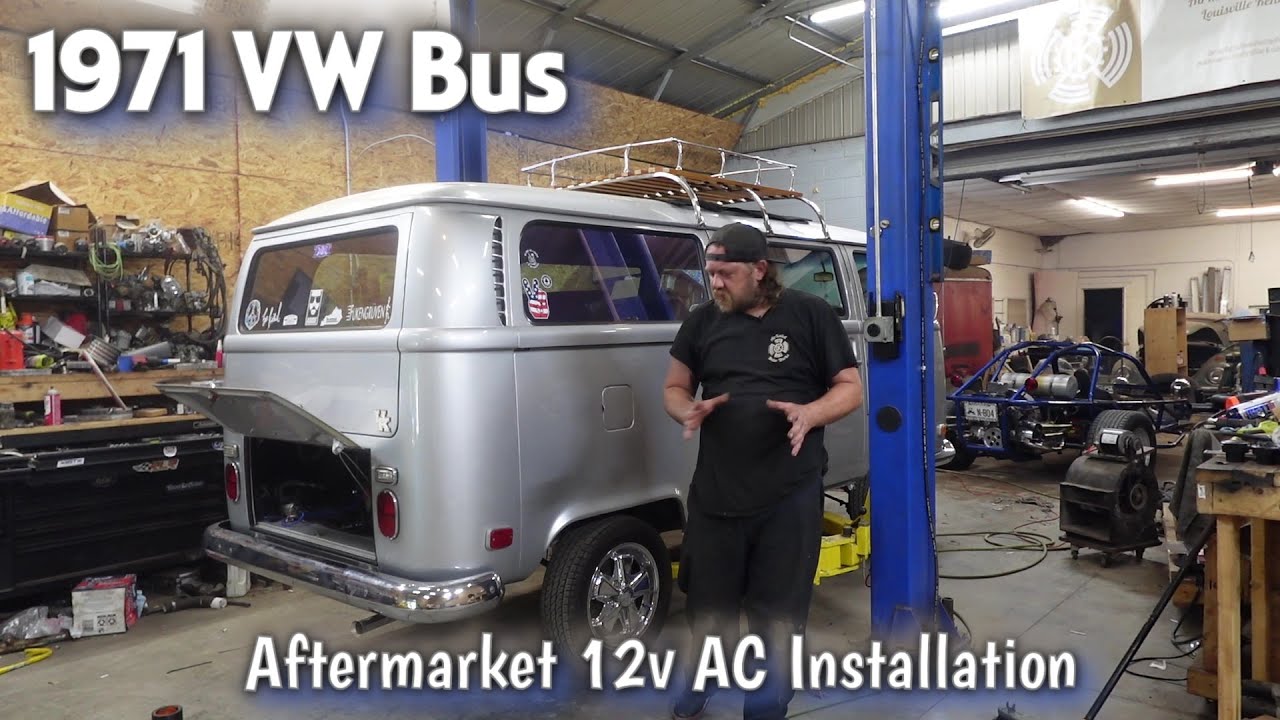 1971 T2 Bay Window VW Bus Electric 12v Aftermarket Air Conditioner ...