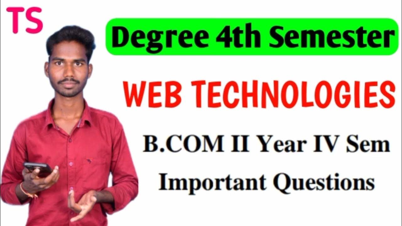Degree 4th semester Web Technologies important Questions #Web ...