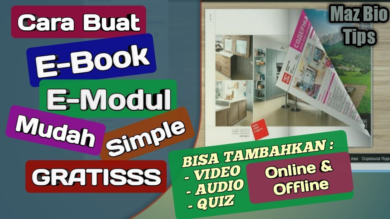 Cara Simpel membuat E Modul || Tutorial membuat E book dengan Flip Pdf Professional - YouTube