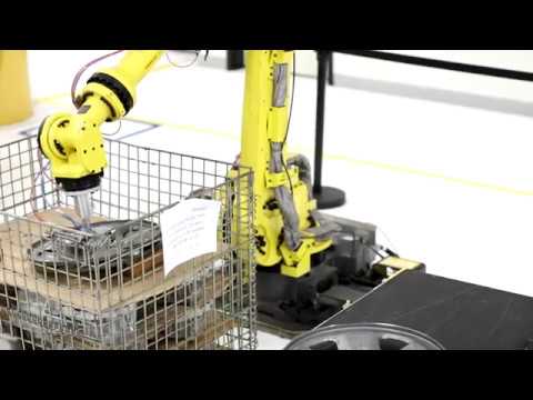 3D Robotic Wheel Disk Bin Unloading - YouTube