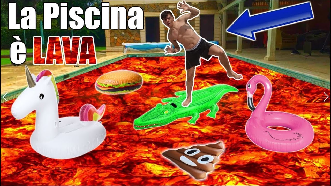 LA PISCINA è LAVA CHALLENGE!! *assurdo* - YouTube