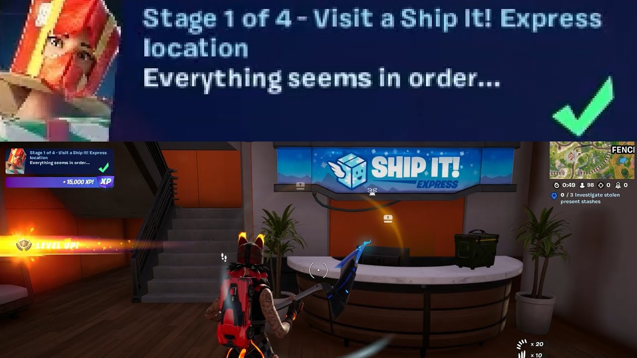 Visit a Ship it! Express location Fortnite - YouTube
