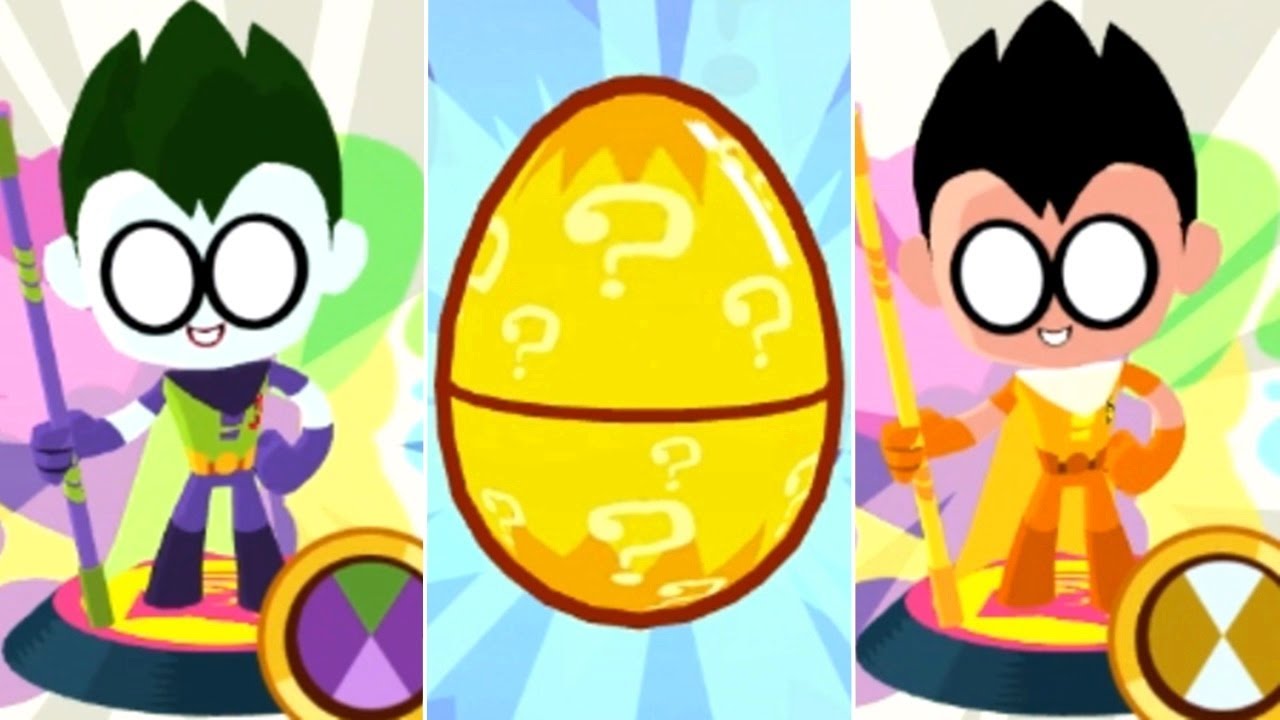 Teen Titans Go Figure Gold Riddler Eggs Teen Titans Go Game Youtube