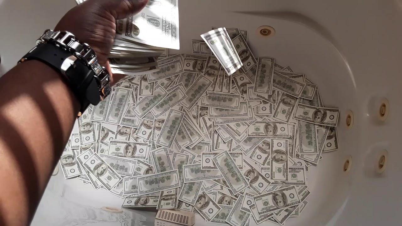 BATHTUB FULL OF MONEY PART 1. - YouTube