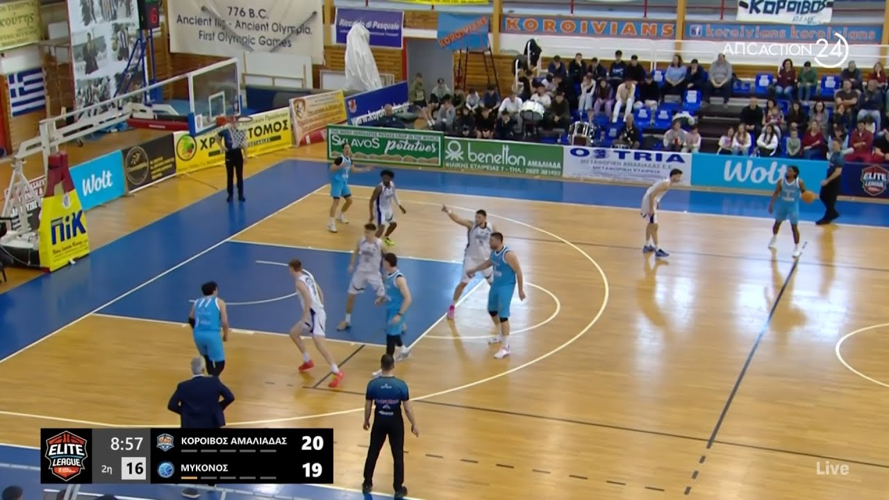 Elite League - Κόροιβος Αμαλιάδας - Μύκονος / 22-03-2025, 16.00 - YouTube