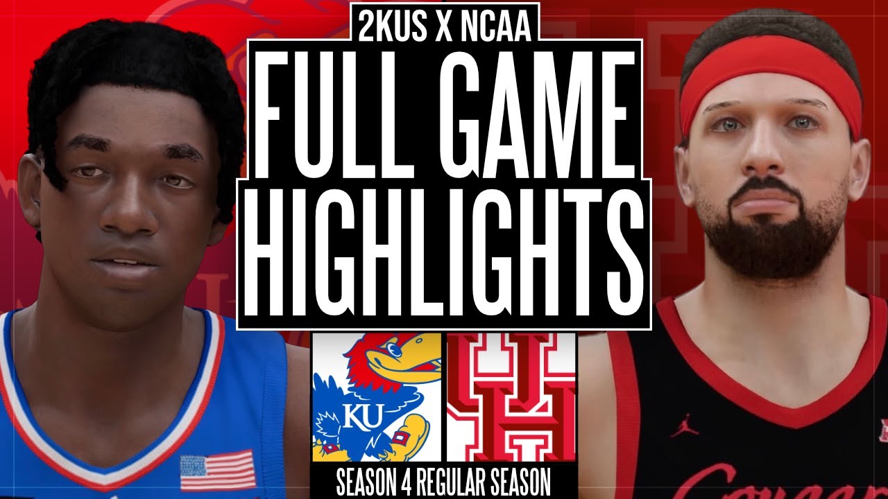 HOUSTON vs KANSAS FULL HIGHLIGHT I 2KUS NCAA S4 REGULAR SEASON - YouTube