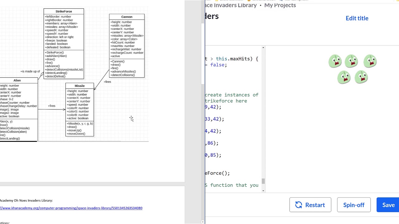 22b. JavaScript How to write Oh Noes Invaders - Part 1 - YouTube