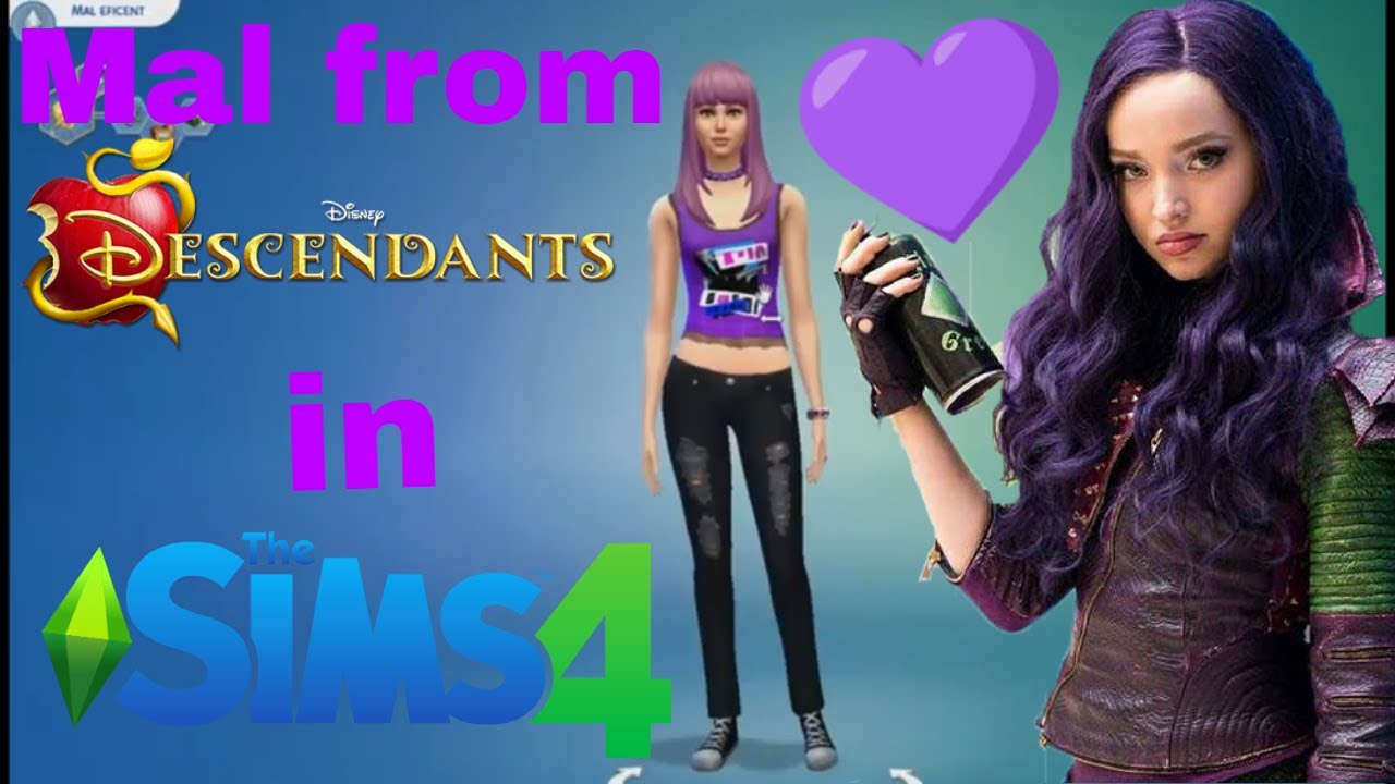 The Sims 4 Descendants Mal - SquishyMain - YouTube