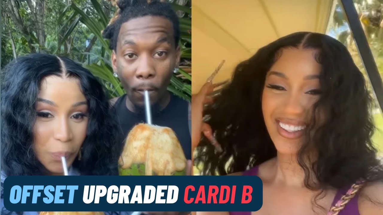 Rapper Offset UPGRADED Cardi B with Gorgeous Black Model London Perry ...