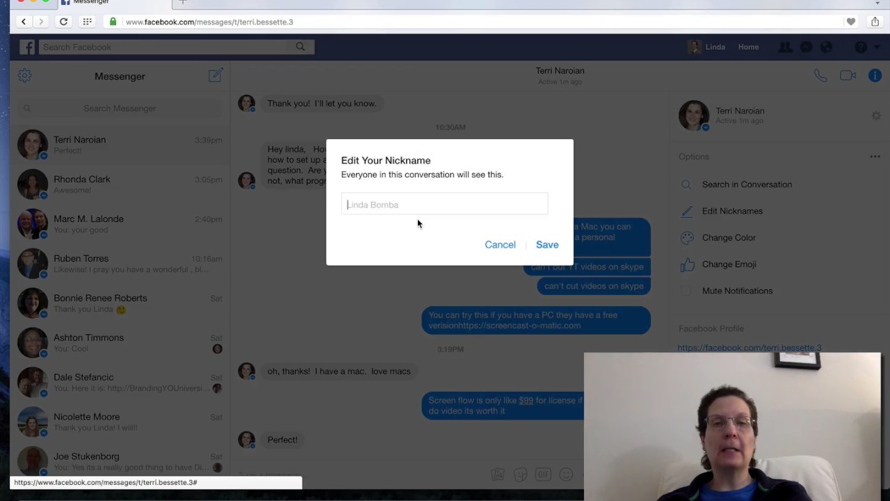 How To Edit Nicknames On Facebook Chat - YouTube