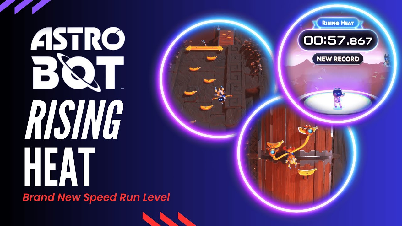 Astro Bot, Rising Heat (Under 60s) - New Speed Run Level - YouTube